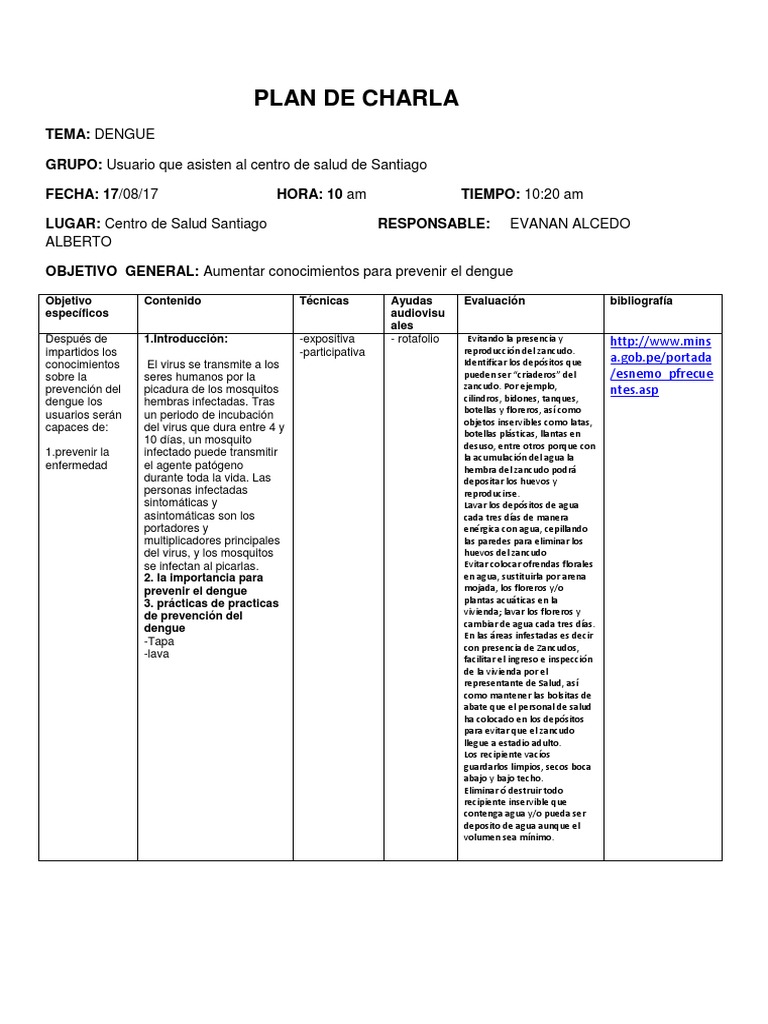 Plan de Charla | PDF | Inmunología | Microbiología