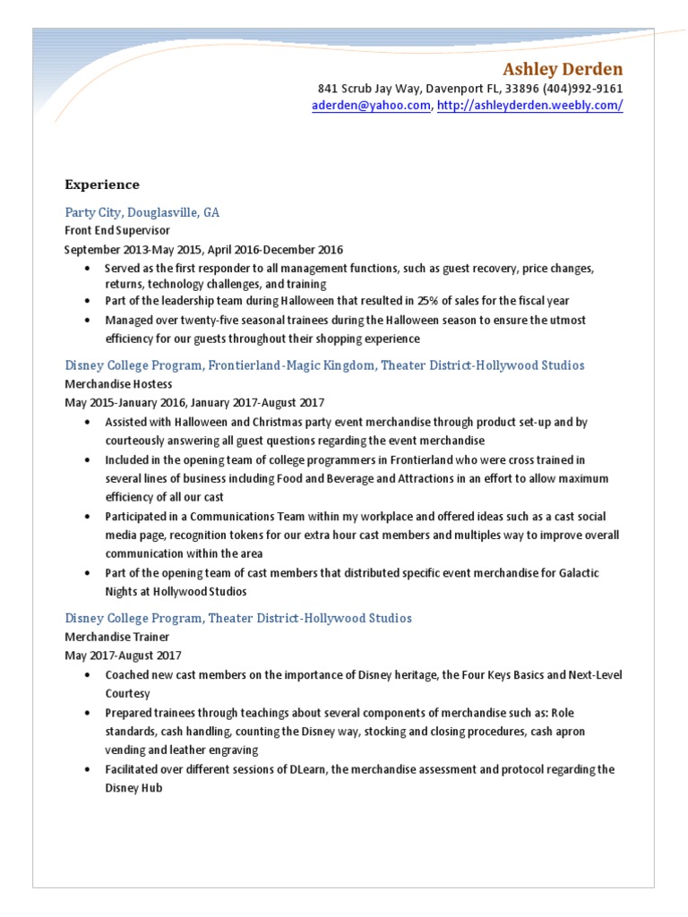 Resume Updated | PDF | The Walt Disney Company | Business