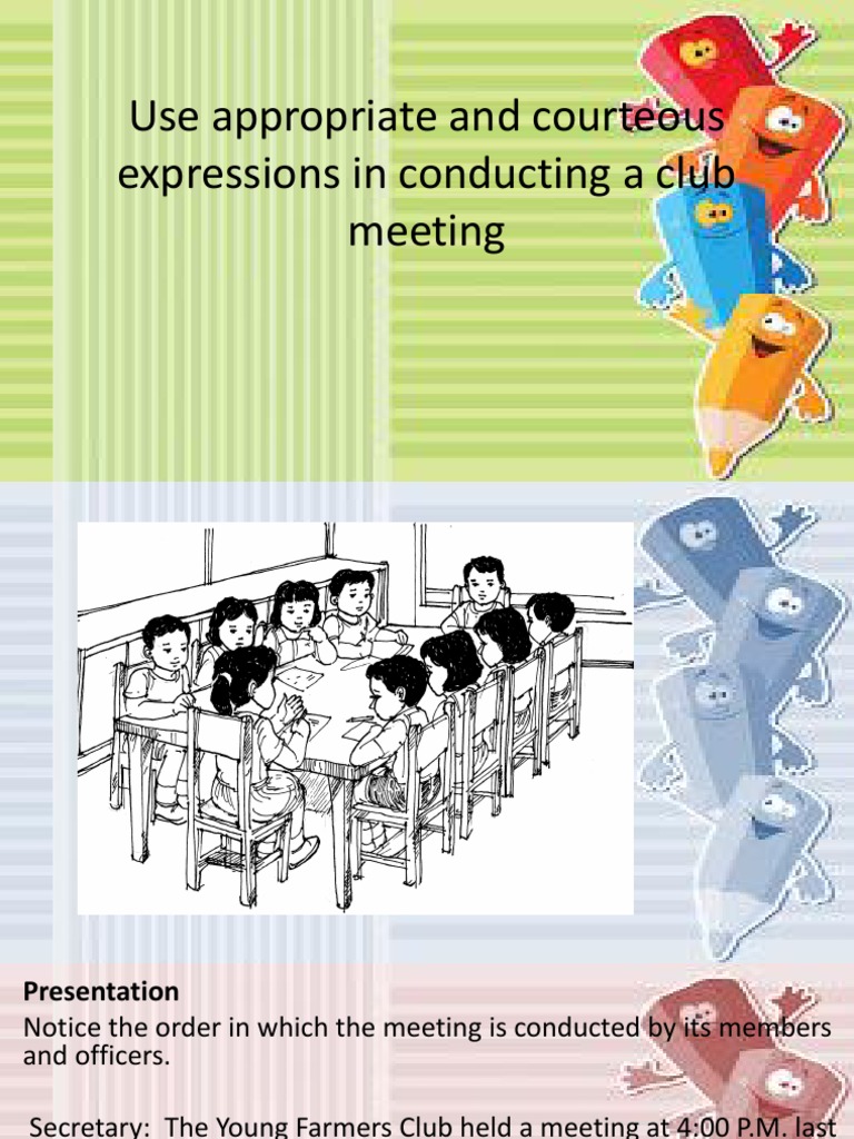 Using Courteous Expressions in Conducting Meetings | PDF | Government