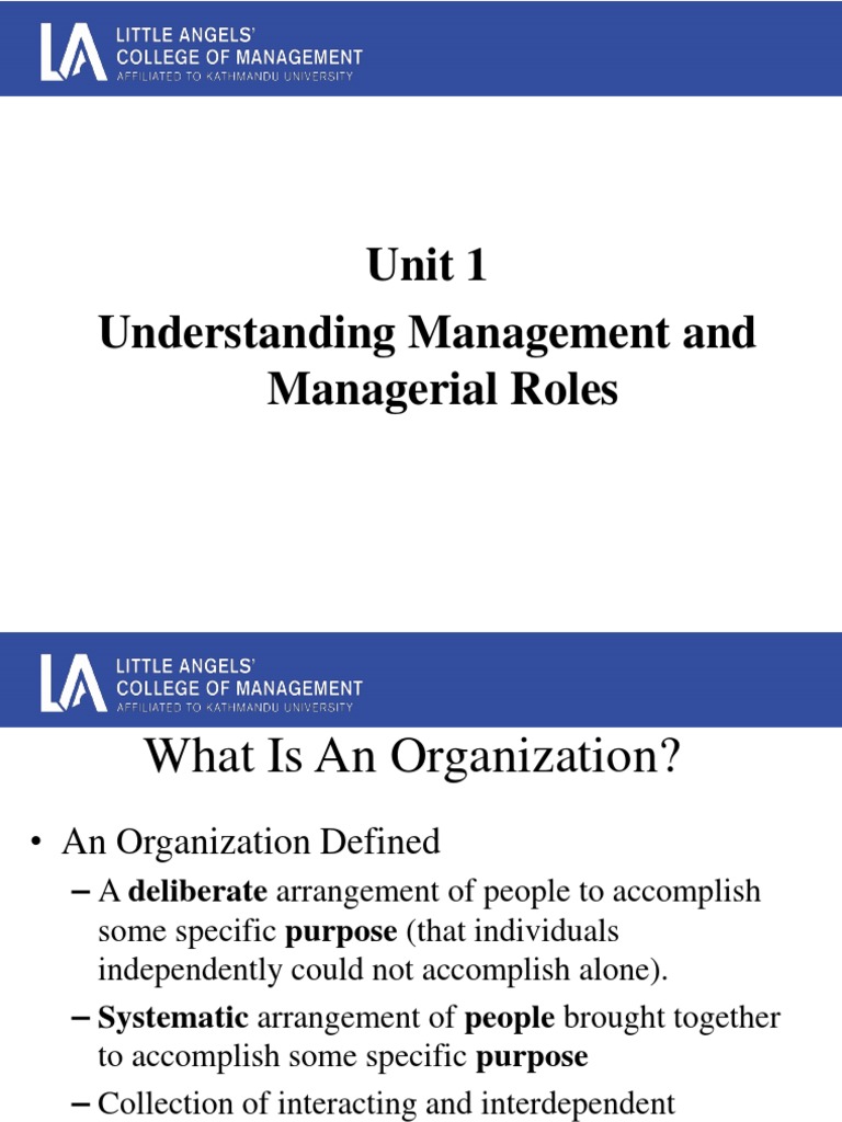Unit 1 Understanding Management and Managerial Roles | PDF | Competence ...