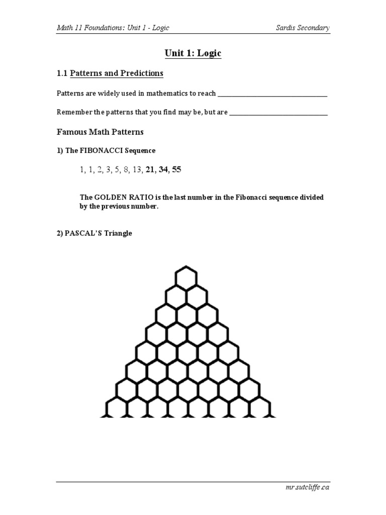 1 1 Patterns | Download Free PDF | Teaching Mathematics | Ratio