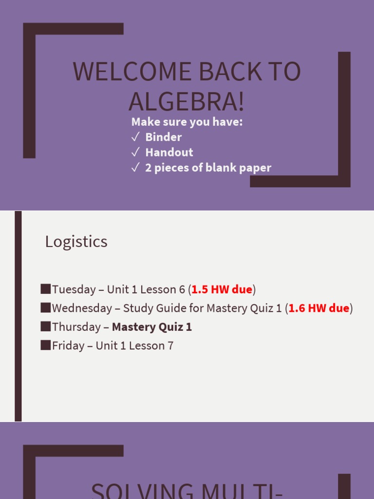 1 6 Powerpoint | PDF | Equations | Applied Mathematics