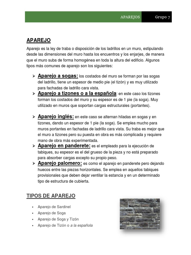 Aparejos | PDF | Ladrillo | Diseño arquitectonico