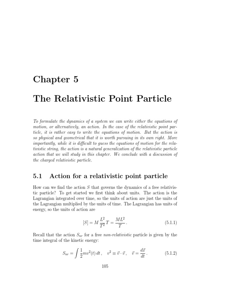 Chapter 5 | PDF | Special Relativity | Lagrangian Mechanics