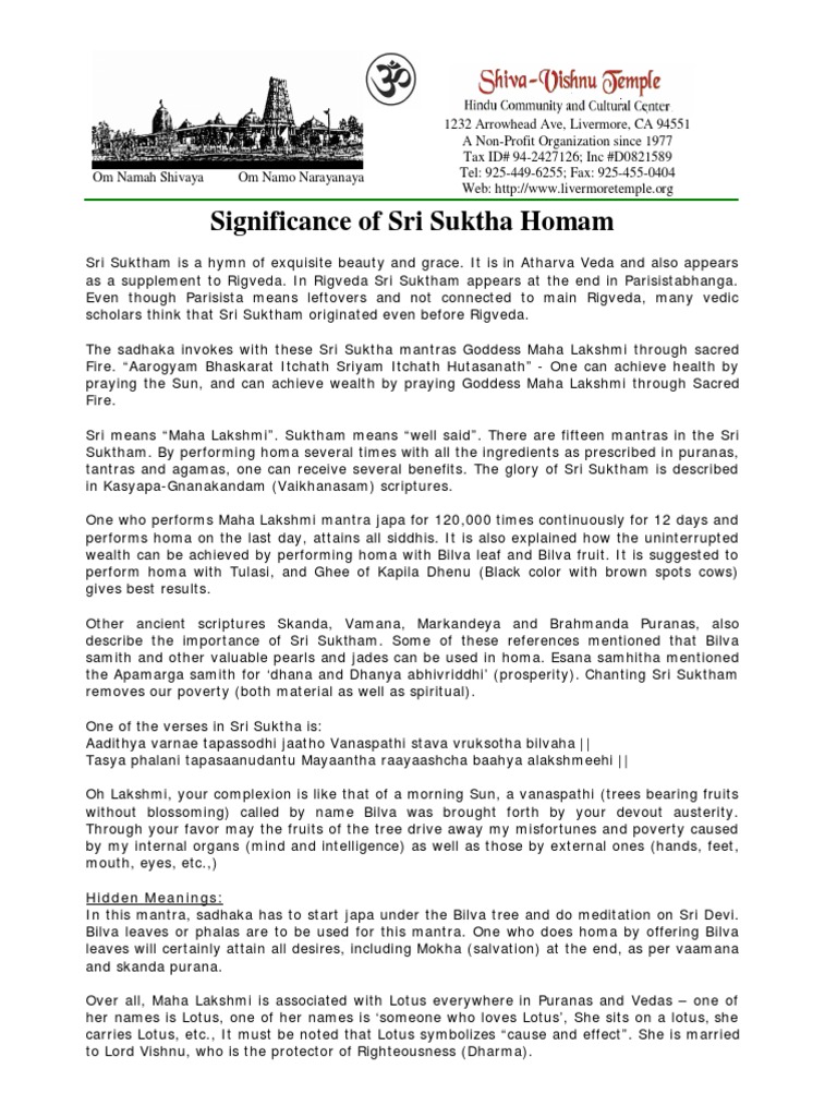 Sri Sukta PDF | PDF | Mantra | Vedas