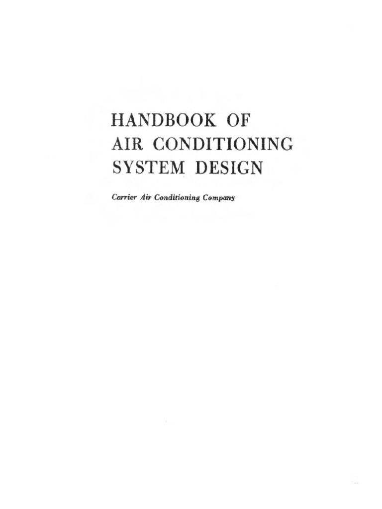Carrier Handbook of Air Conditioning System Design | PDF | Electric ...