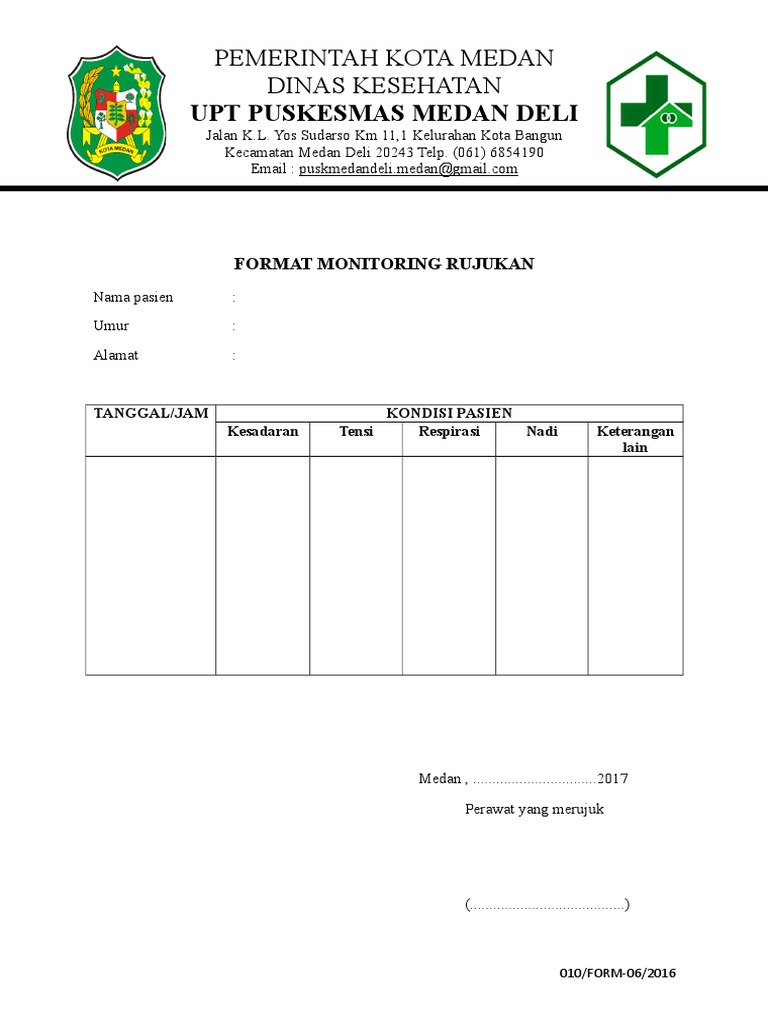 Form Monitoring Rujukan | PDF