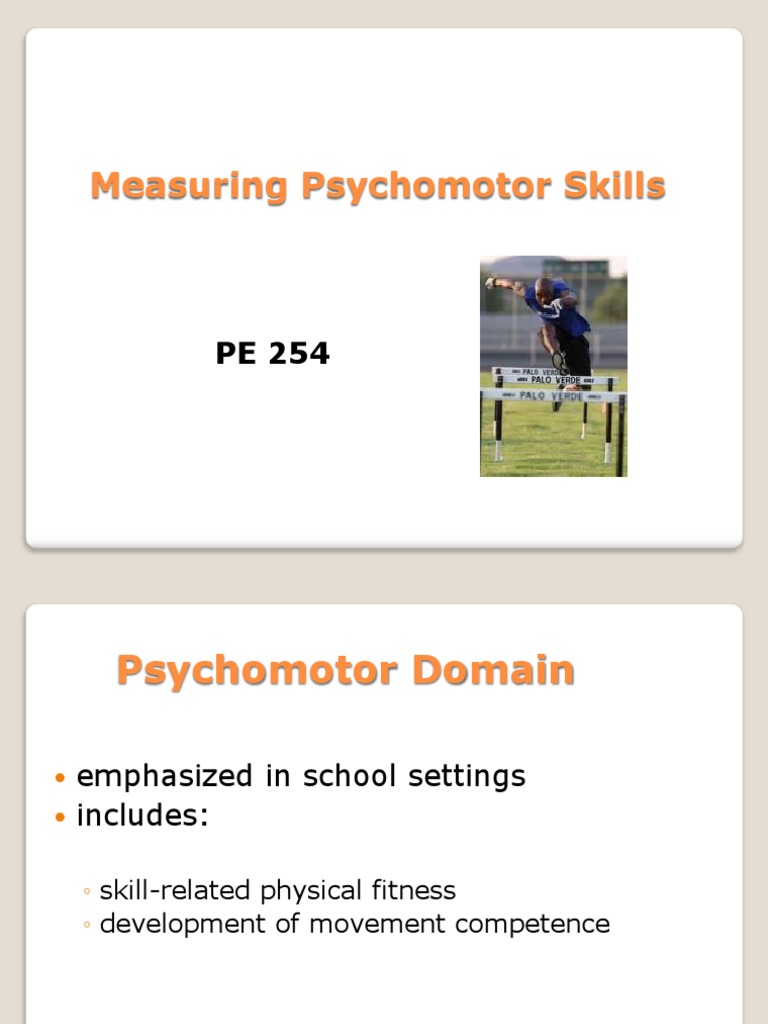 Psychomotor Skills Measurement Guide | PDF | Motor Coordination ...