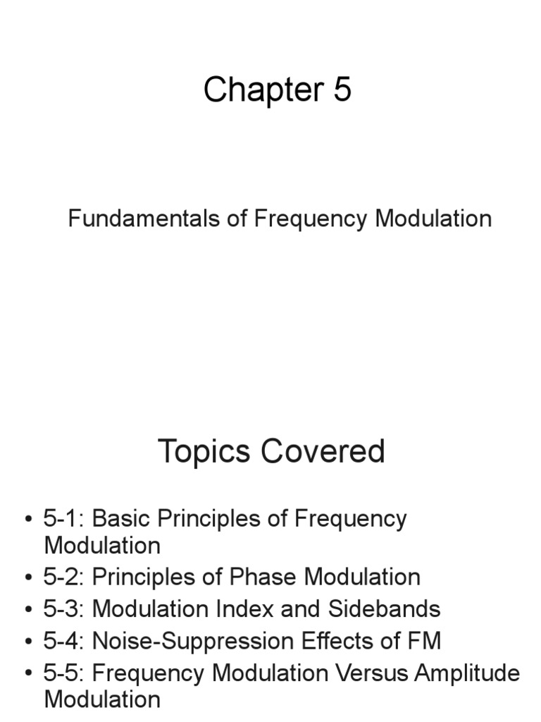 5-Fundamentals of Frequency Modulation | PDF | Frequency Modulation ...
