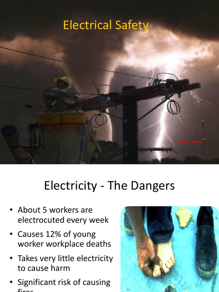 Electrical Safety: Unsafe Condition | PDF | Electric Shock | Insulator ...