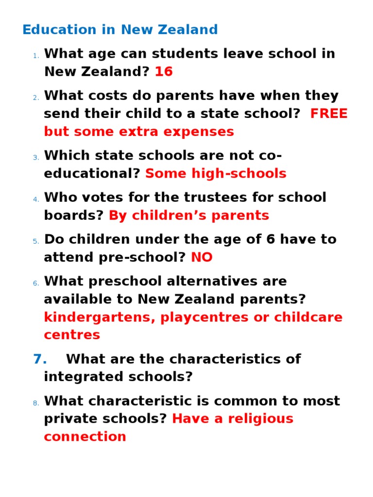 Overview of New Zealand Education System | PDF | Social Science | Wellness