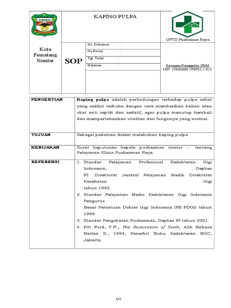 9 SOP Kaping Pulpa | PDF | Sains & Matematika