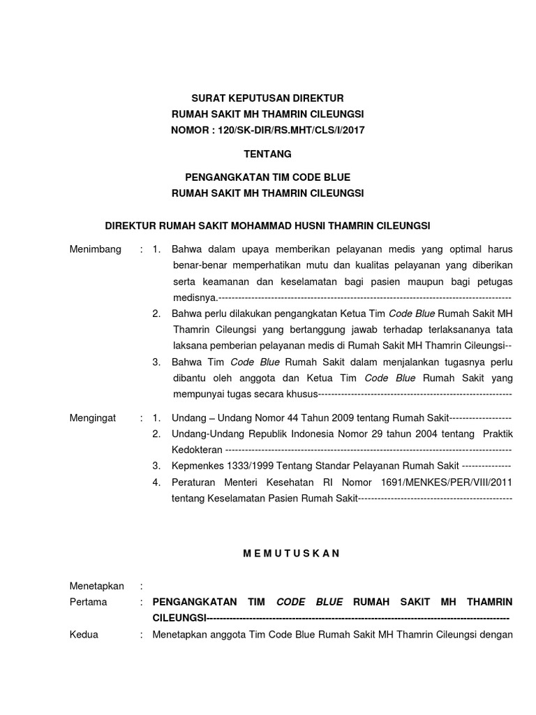 SK Tim Code Blue | PDF