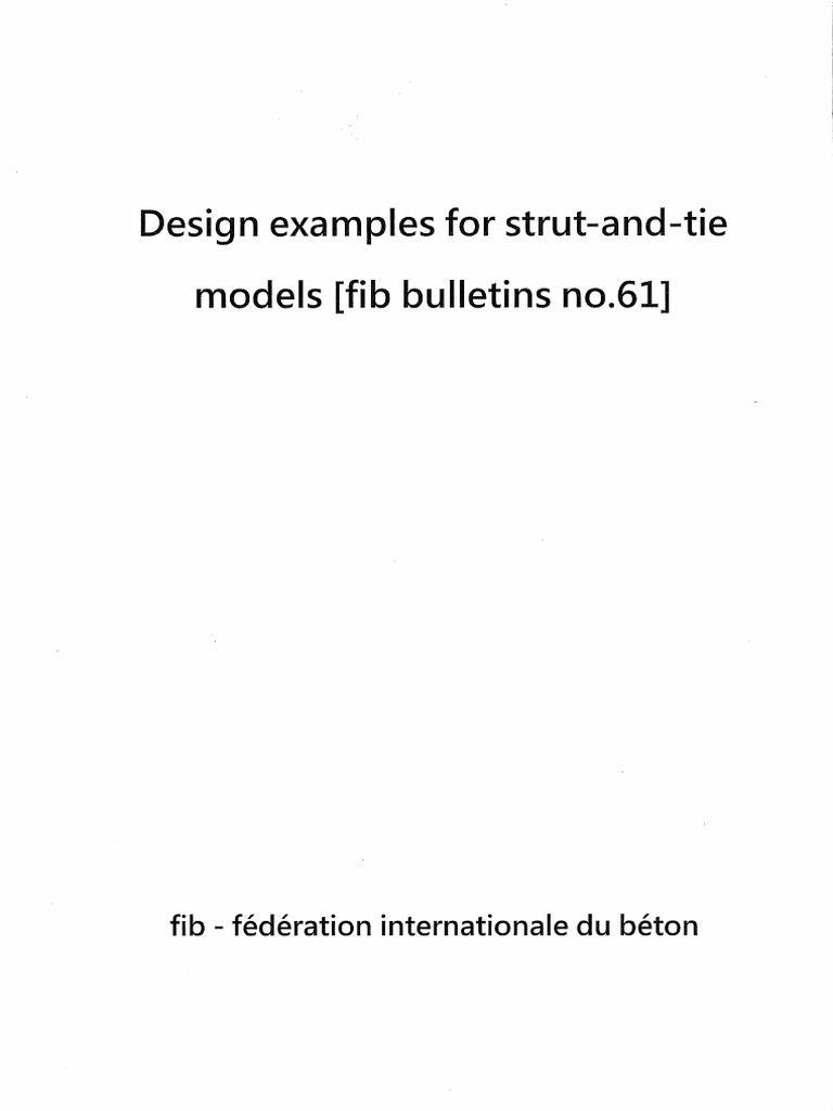Design Examples For Strut and Tie Models PDF | PDF