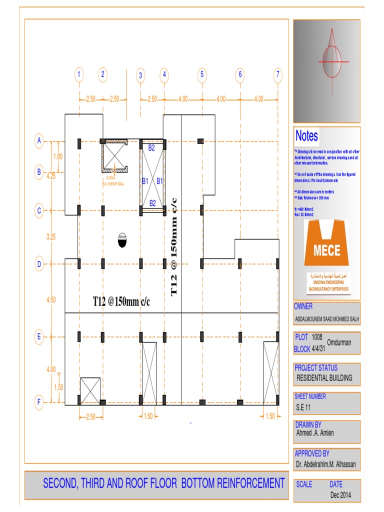 Notes Notes: T12 @150mm C/C | PDF | Art Media | Civil Engineering