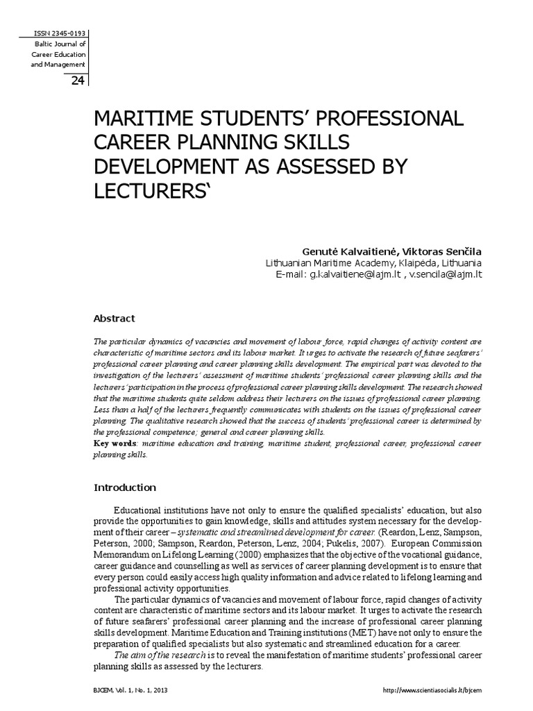 Maritime Student | PDF | Competence (Human Resources) | Quantitative ...