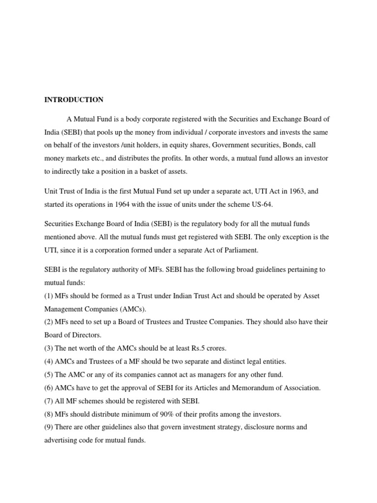 Mutual Funds Introduction | PDF | Mutual Funds | Investor