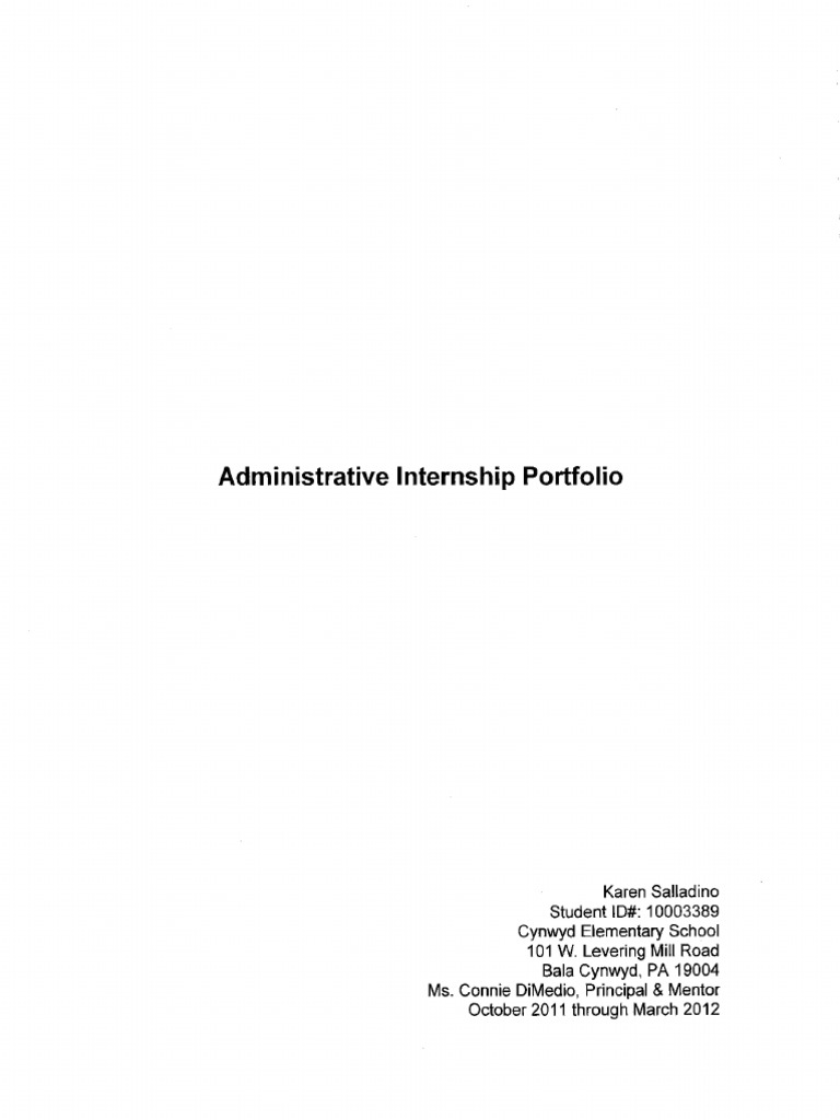 Sample Admin Portfolio | PDF