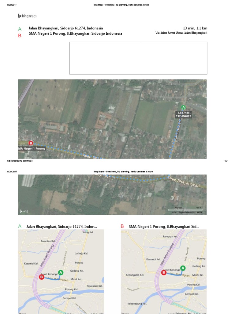 Bing Maps - Directions, Trip Planning, Traffic Cameras & More | PDF