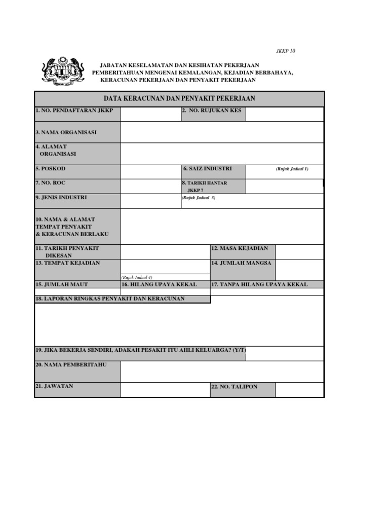 Borang JKKP 10