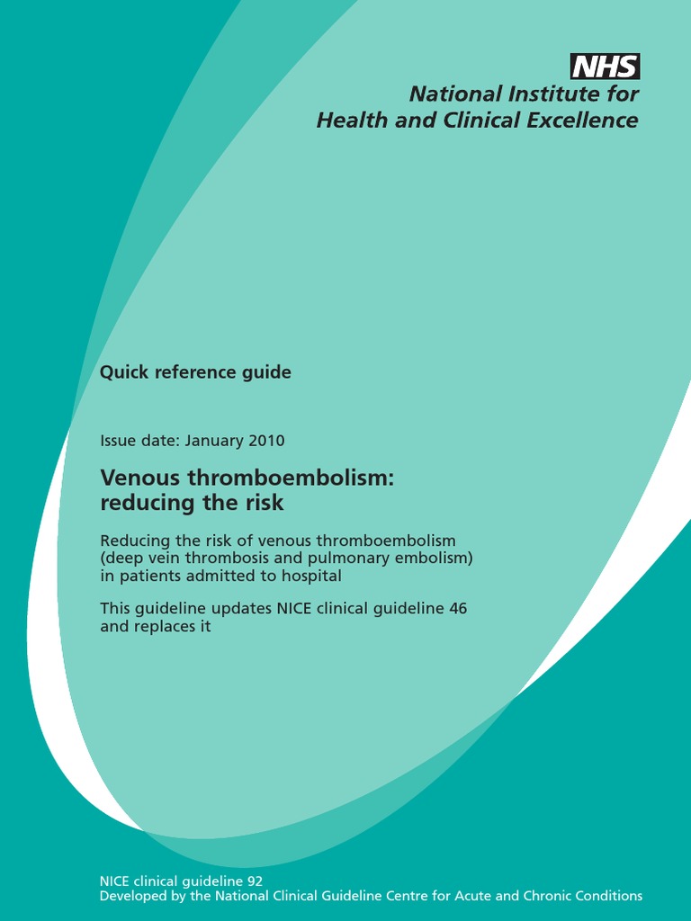 Quick Guide DVT | PDF | Thrombosis | Vein