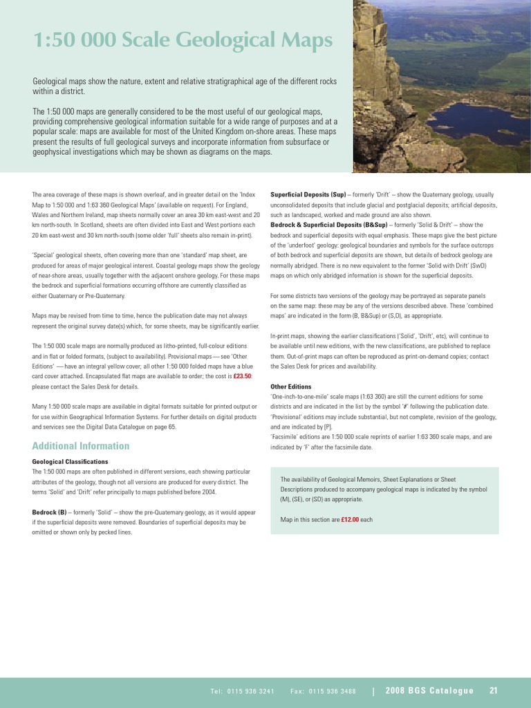 1-50000 Scale Geological Maps | PDF | Geology | Global Natural Environment