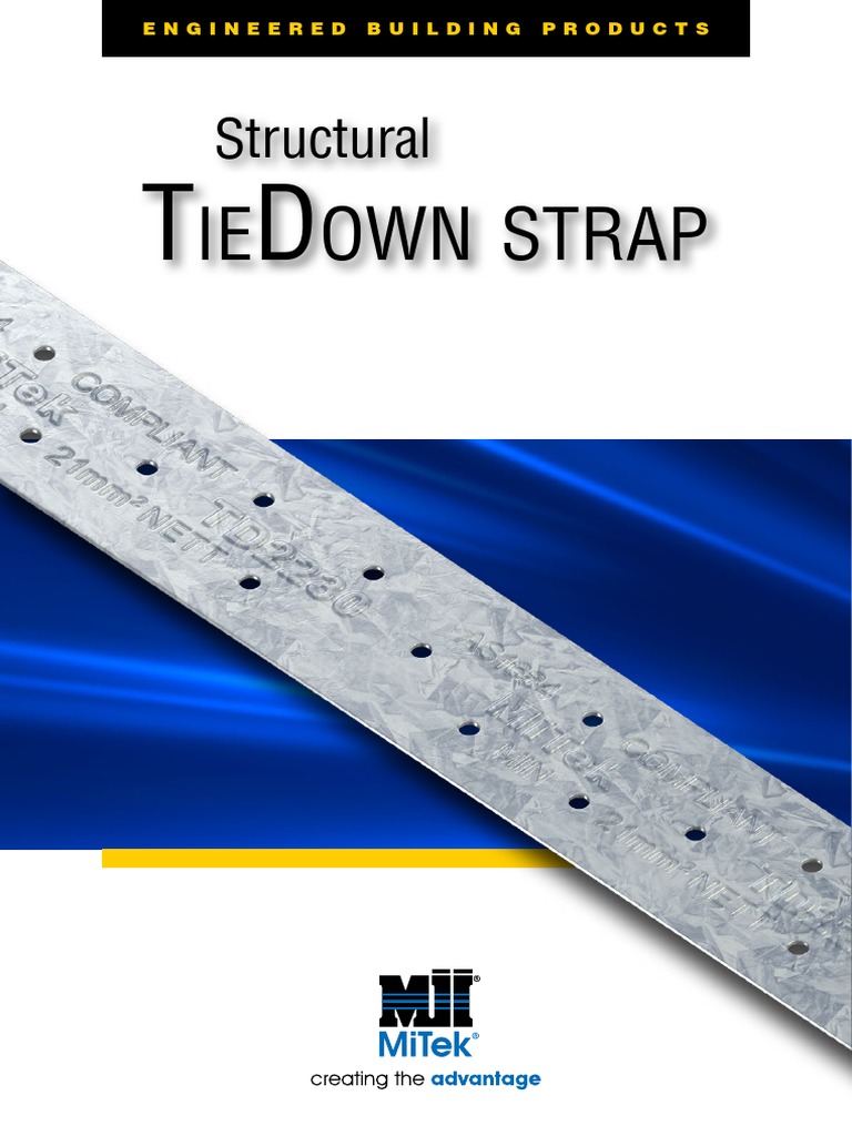 Structural TieDown Strap | PDF | Framing (Construction) | Lumber
