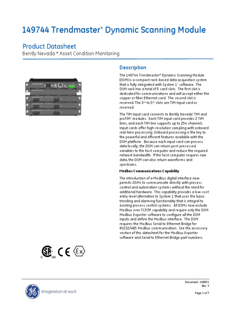 Trendmaster DSM Datasheet 149831y | PDF | Sampling (Signal Processing ...
