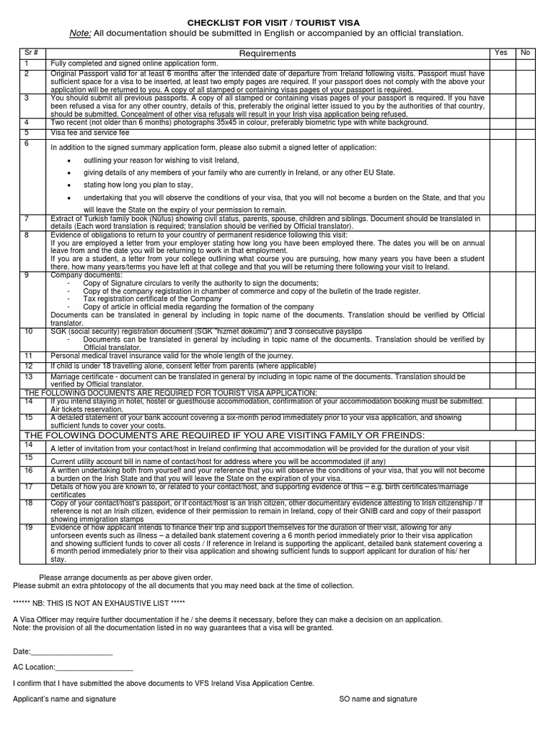 Checklist Tourist Visa | Travel Visa | Passport | Free 30-day Trial ... Checklist Tourist Visa | Travel Visa | Passport | Free 30-day Trial ...