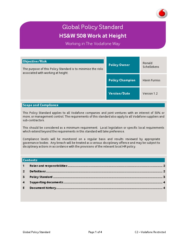 Health and Safety Work at Height | PDF | Scaffolding | Regulatory ...