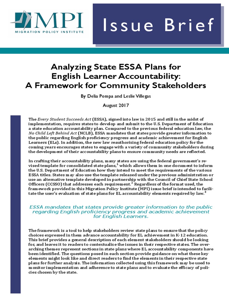 ESSA Framework | PDF | Educational Assessment | Goal