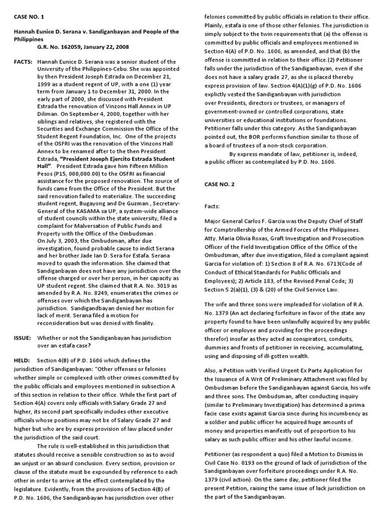 Crim Pro Digested Cases Compilation | PDF | Conspiracy (Criminal) | Defamation