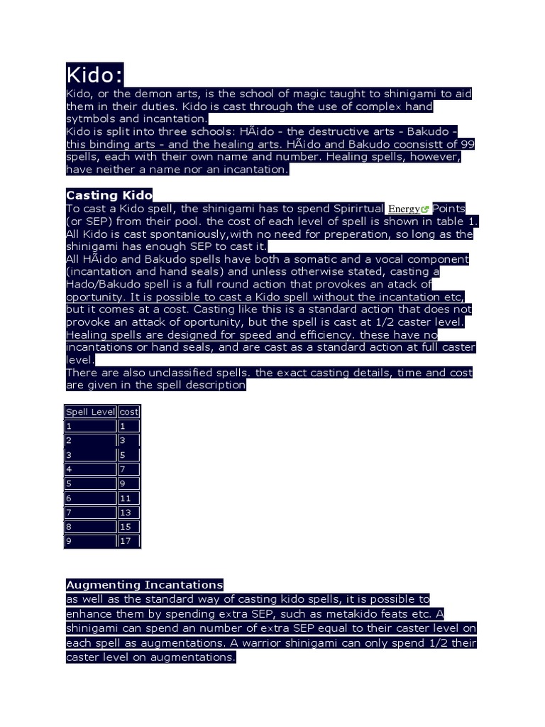 Kido | PDF | Lightning | Wound