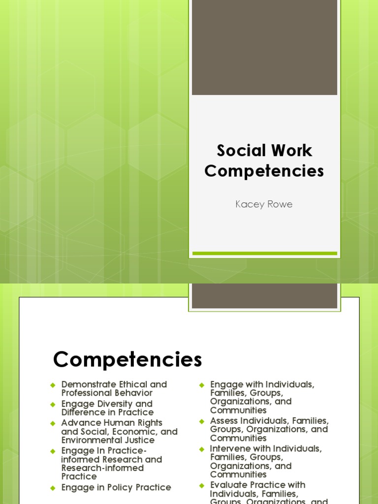 Social Work Competencies Overview | PDF | Critical Thinking ...