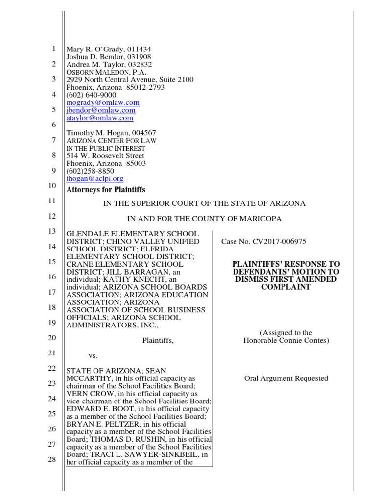 Response To Motion To Dismiss | PDF | Standing (Law) | Pleading