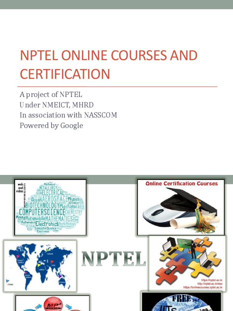 Nptel Online Certification Overview Pdf Engineering Mechanical
