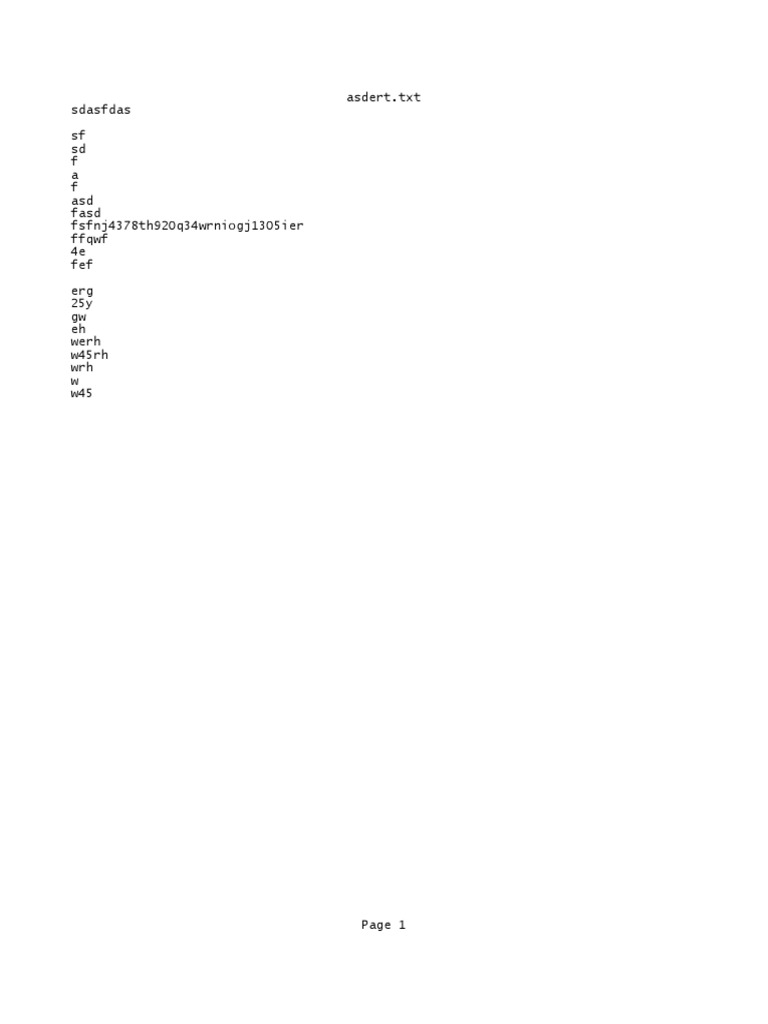 Asdert - TXT Sdasfdas SF SD F A F Asd Fasd ...