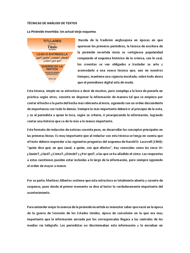 La Pirámide Invertida | Información | Periodismo