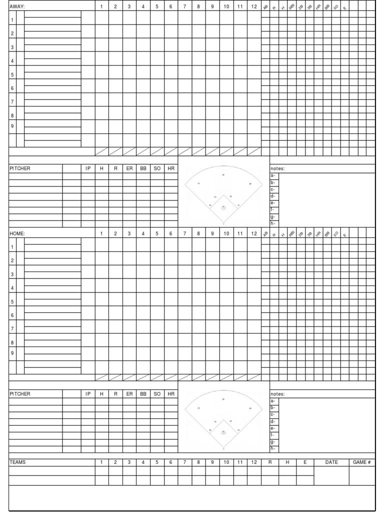 OneForFive Baseball Scorecard v15 8 PDF | PDF | Major League Baseball ...