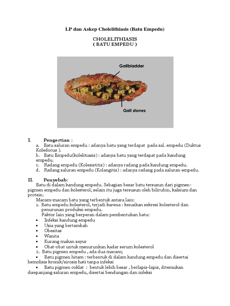 Pengkajian dan Asuhan Keperawatan pada Pasien Cholelithiasis | PDF
