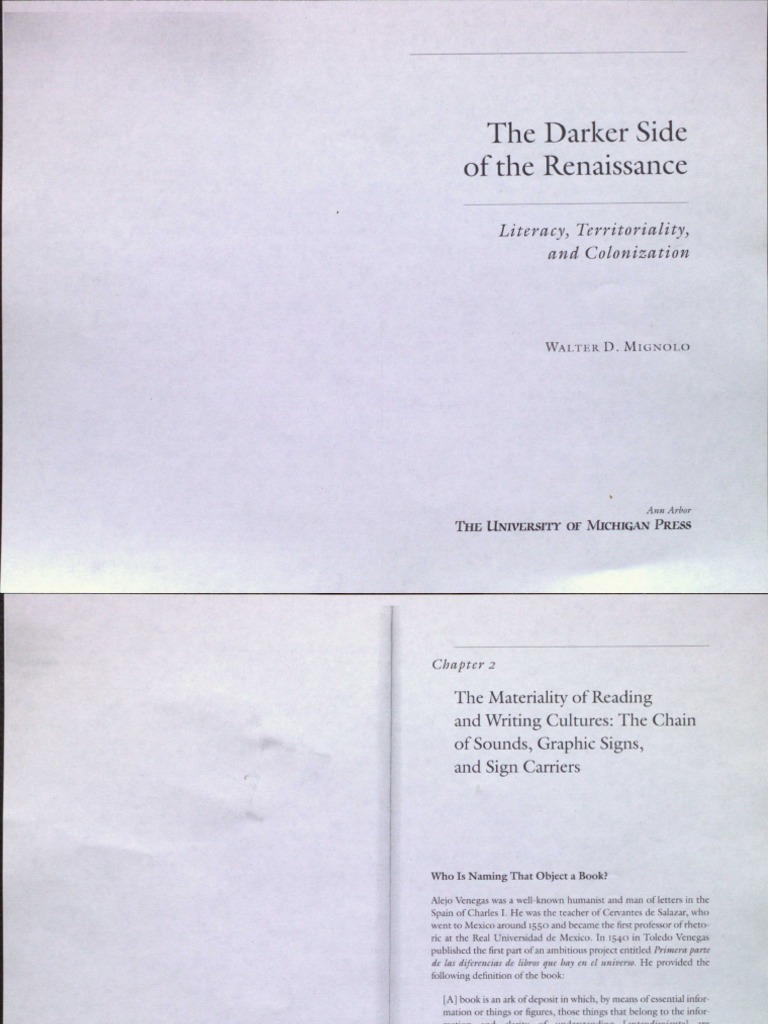 Walter Mignolo, "The Materiality of Reading and Writing Cultures" | PDF