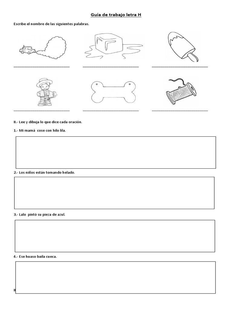 Actividades y guía de la letra H | PDF