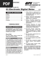 Agilent G6691A ADM Flow Meter: Operating Instructions | PDF | Flow ...