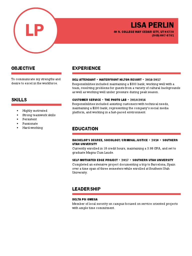 Lisa Resume 1 | PDF