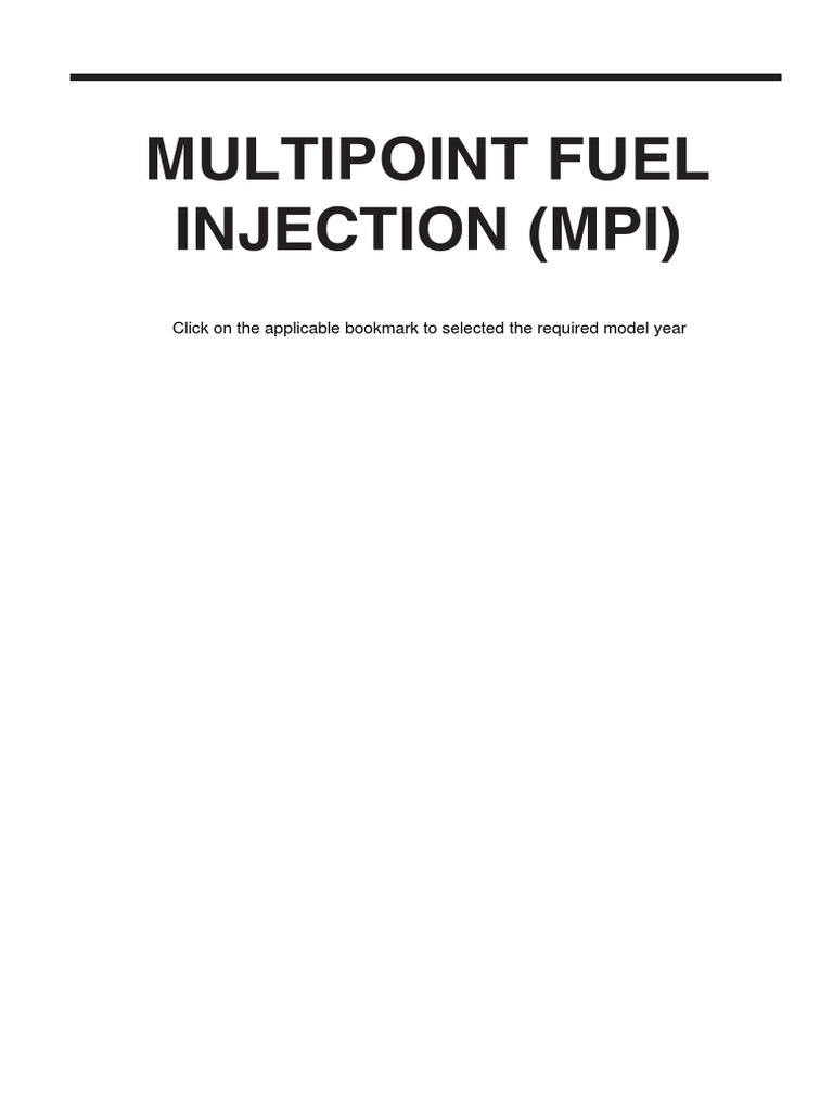 13a Multipoint Fuel Injection (Mpi) | PDF | Fuel Injection | Throttle