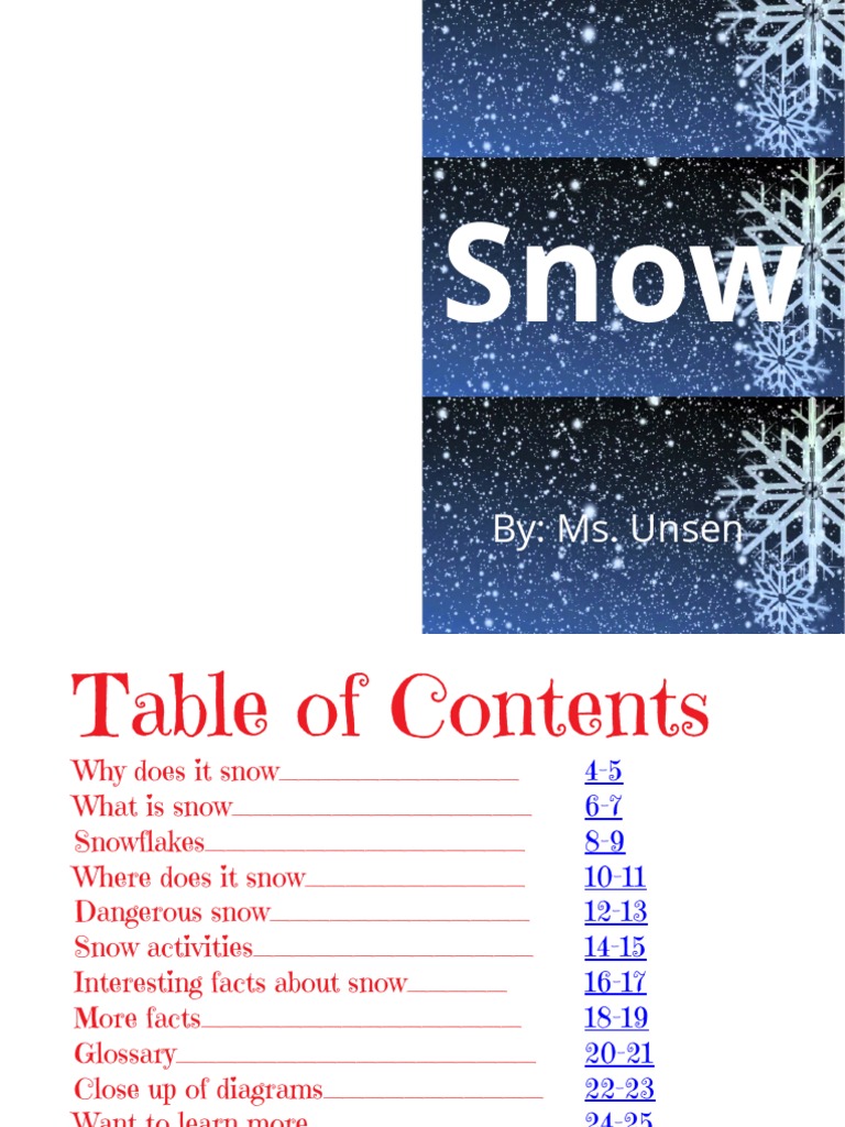 Snow Final Pdf Snow Precipitation