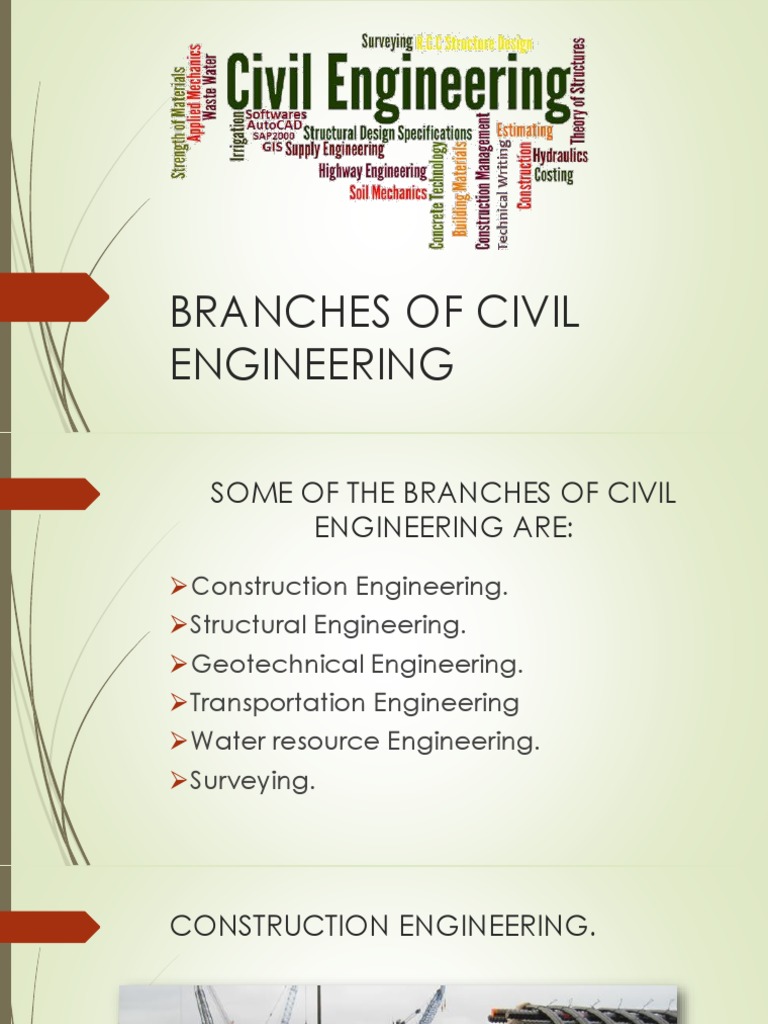 Civil Engineering Branches Overview | PDF | Geotechnical Engineering ...