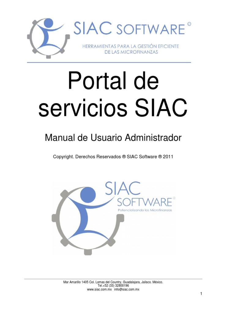 Portal de Servicios SIAC (Manual Admin) | PDF | Point and Click | México