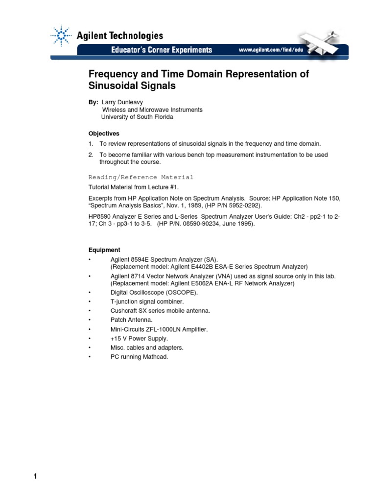 Lab Information | PDF | Amplitude | Bandwidth (Signal Processing)