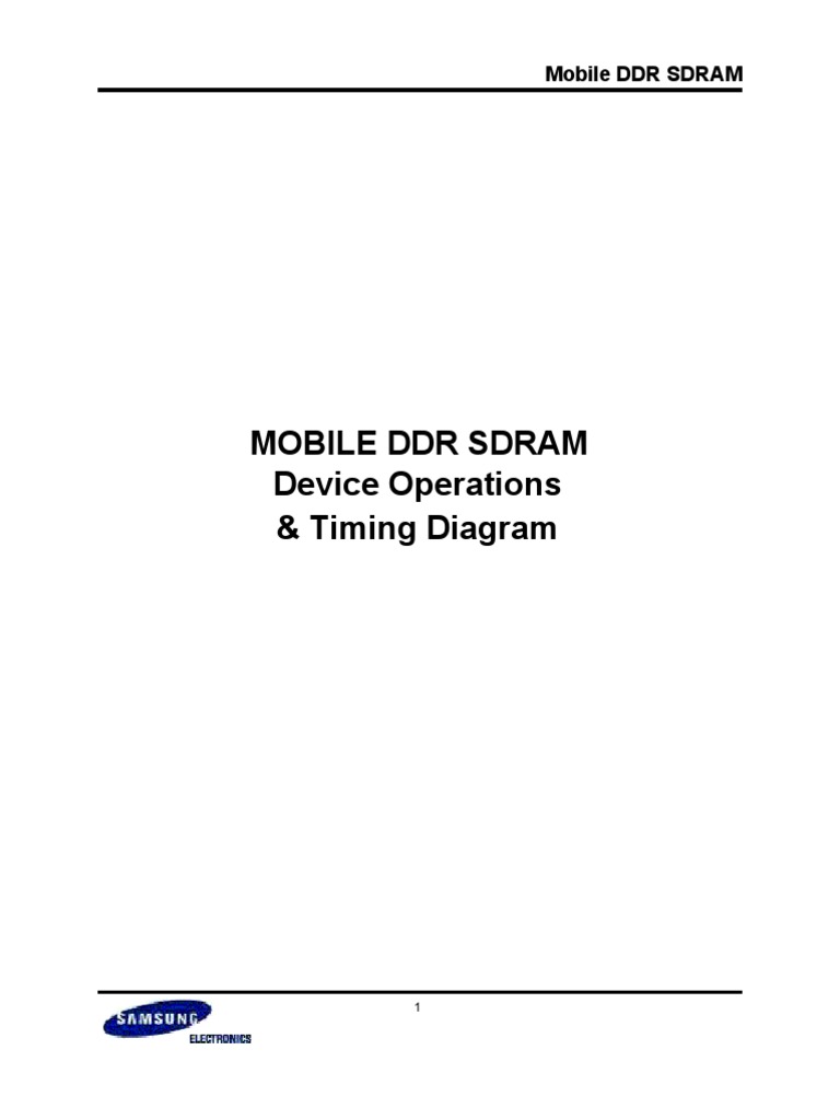 Mobile DDR Sdram Device Operations & Timing Diagram | PDF | Electronic Engineering | Computer Data